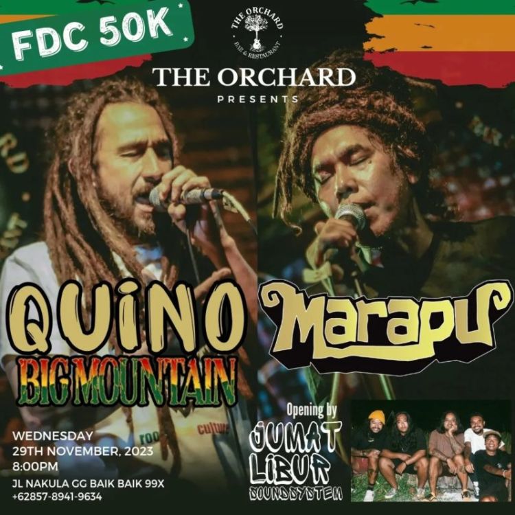 Blue Mountain QUINO & Marapu live at The Orchard - The Beat Bali