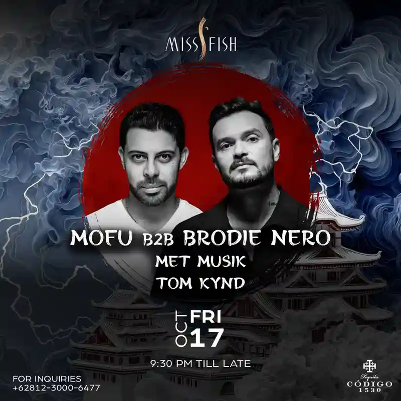 Friday at Miss Fish with Mofu b2b Brodie Nero | The Beat Bali